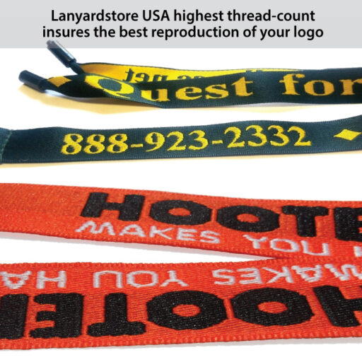 Custom Embroidered Logo Lanyards w/ Woven-In Designs