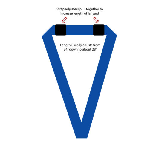 Custom Printed Adjustable Length lanyards