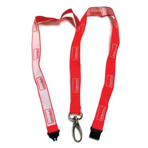 Custom Embroidered Logo Lanyards w/ Woven-In Designs